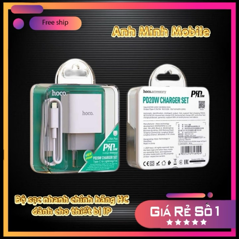 Bộ sạc nhanh chính hãng HC 20w dành cho thiết bị IP | Shopee Việt Nam