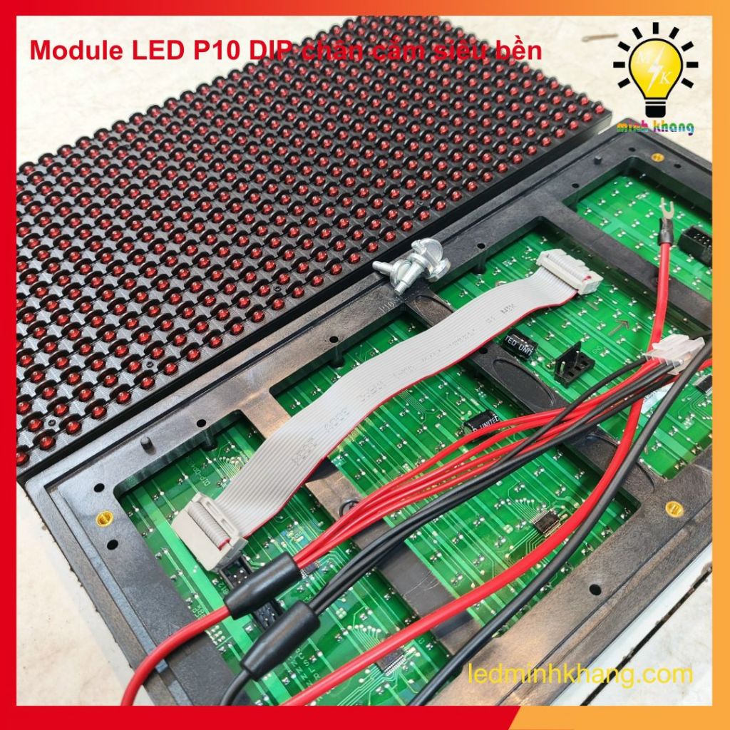 Module LED P10 đỏ ngoài trời siêu sáng ( tặng 4 ốc nam châm ) | Shopee ...