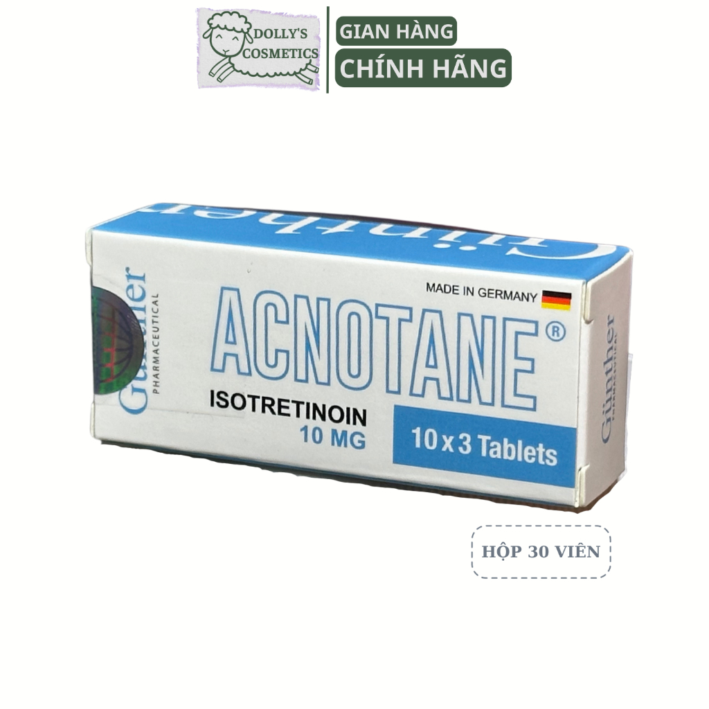 Viên uống ACNOTANE 10mg Giảm Mụn Cho Da Nhờn (30 viên) | Shopee Việt Nam