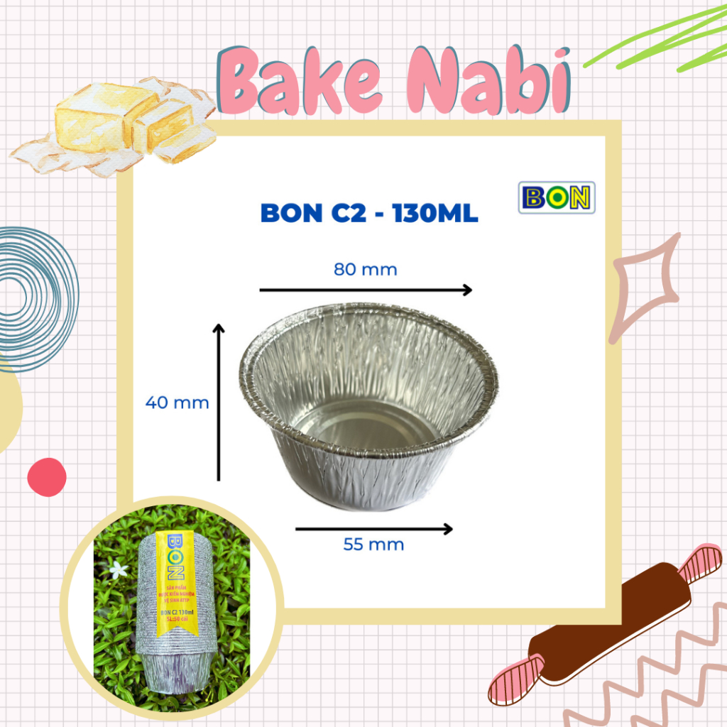 KHUÔN GIẤY BẠC NƯỚNG BÁNH TART, NƯỚNG HÀU,TRỨNG - SIZE 60ML & SIZE 130ML | Shopee Việt Nam
