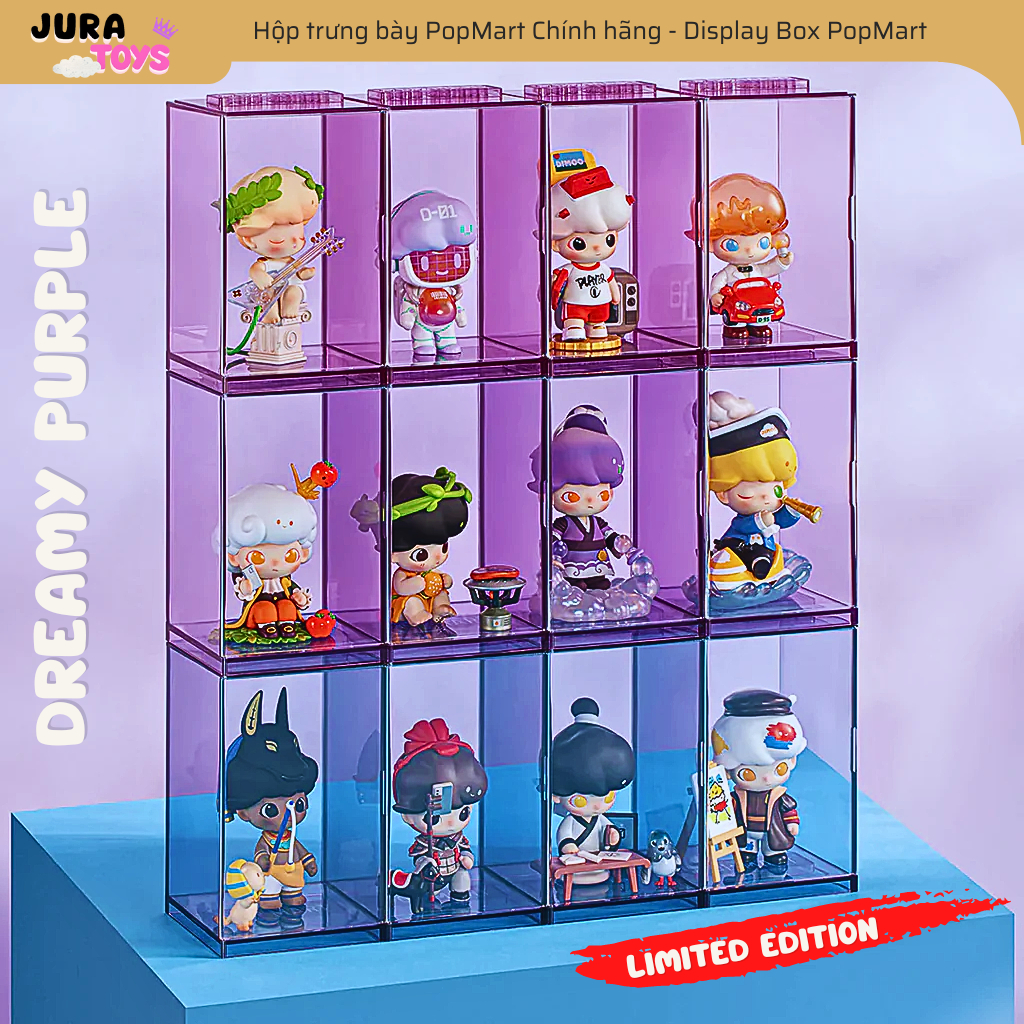 POP MART Bộ 3 hộp Trưng Bày Bảo Quản Mô Hình Búp Bê Display box Popmart ...