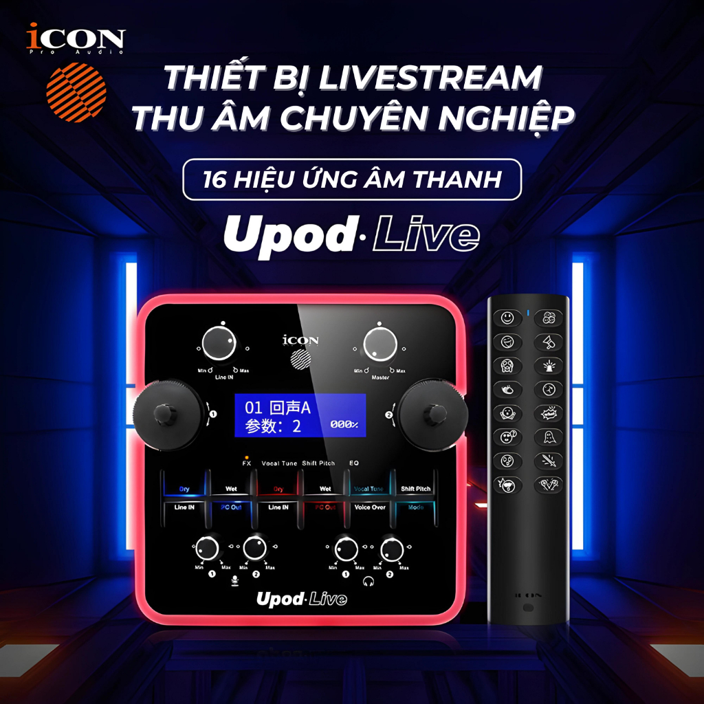 Soundcard icon 2024 Upod Live, Soundcard livestream Icon Upod Pro bản ...