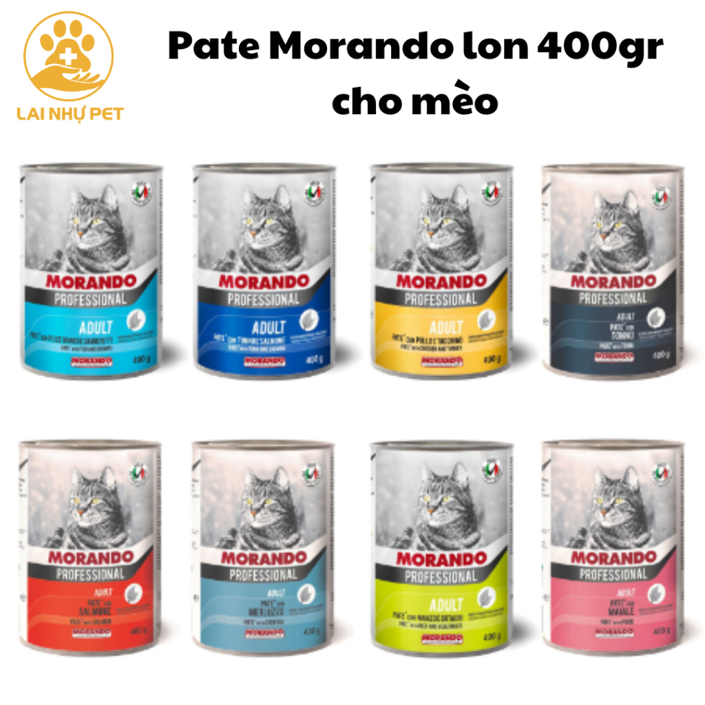 Pate Morando lon 400gr cho mèo-Lai Nhự Pet. | Shopee Việt Nam