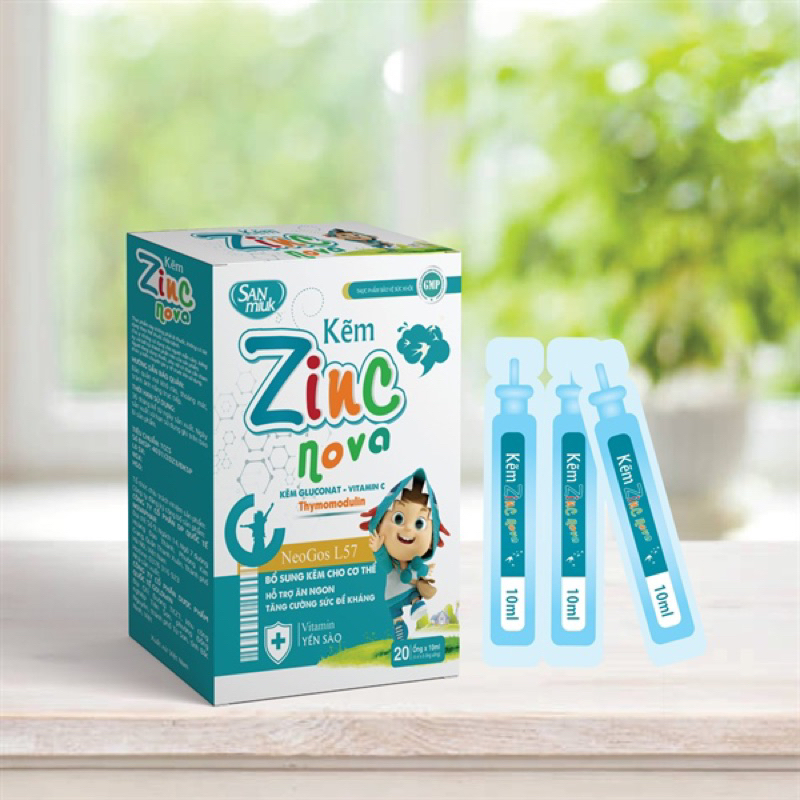 Kẽm ZinC Nova hỗ trợ ăn ngon, tăng cường sức đề kháng (hộp 20 ống) | Shopee Việt Nam