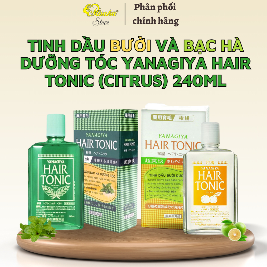 Tinh dầu Bưởi và bạc hà dưỡng tóc Yanagiya Hair Tonic (Citrus) 240ml ...