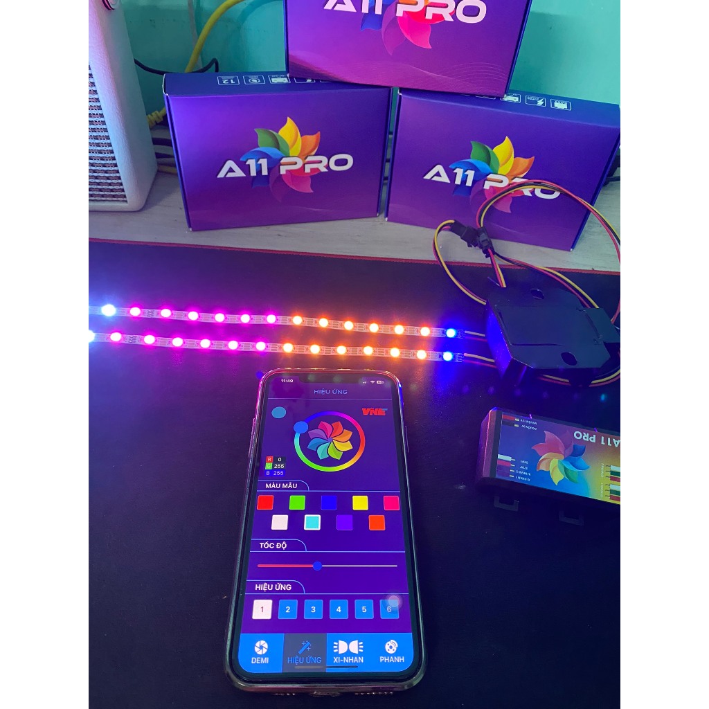 Mạch đèn led audi A11 pro LED siêu mịn điều khiển mầu thông qua ứng ...
