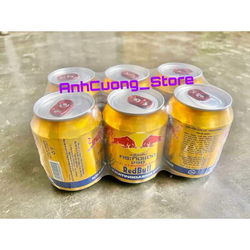 Bò húc RedBull Việt Nam 1 lốc 6 lon x 250ml sản xuất tại việt nam ...