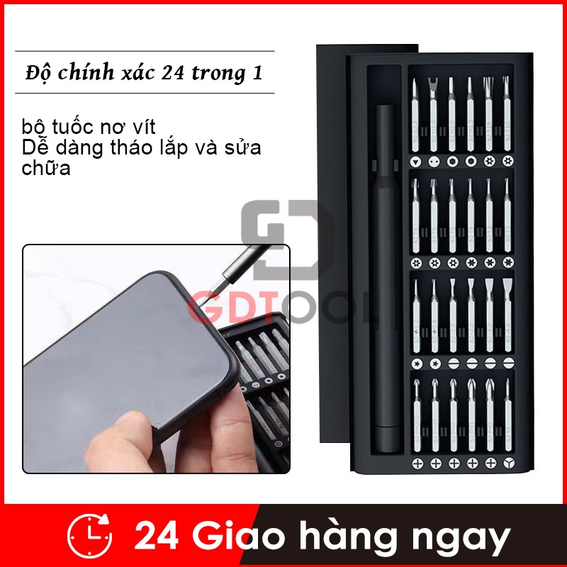 Bộ Tua Vít Đa Năng, Bộ Tô Vít Đa Năng Mini 24 Đầu, Mở Laptop, Mắt Kính ...
