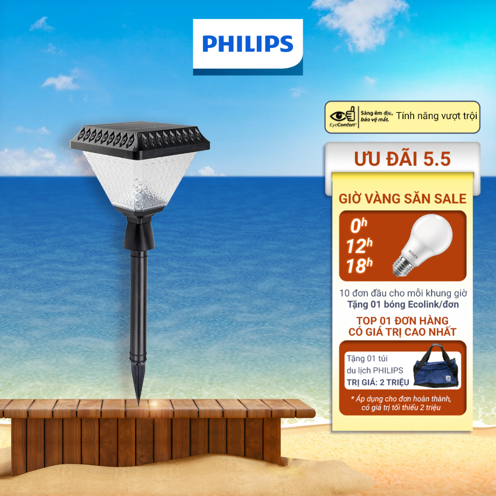 Đèn cắm cỏ Philips năng lượng mặt trời (full mẫu mã) BGC050 | Shopee ...
