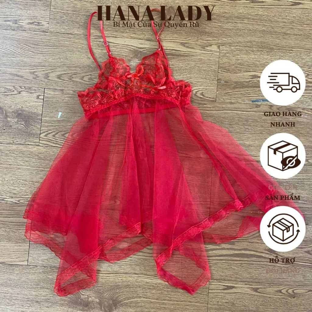 Váy ngủ 2 dây có bigsize, đồ ngủ sexy gợi cảm siêu mỏng xuyên thấu ...