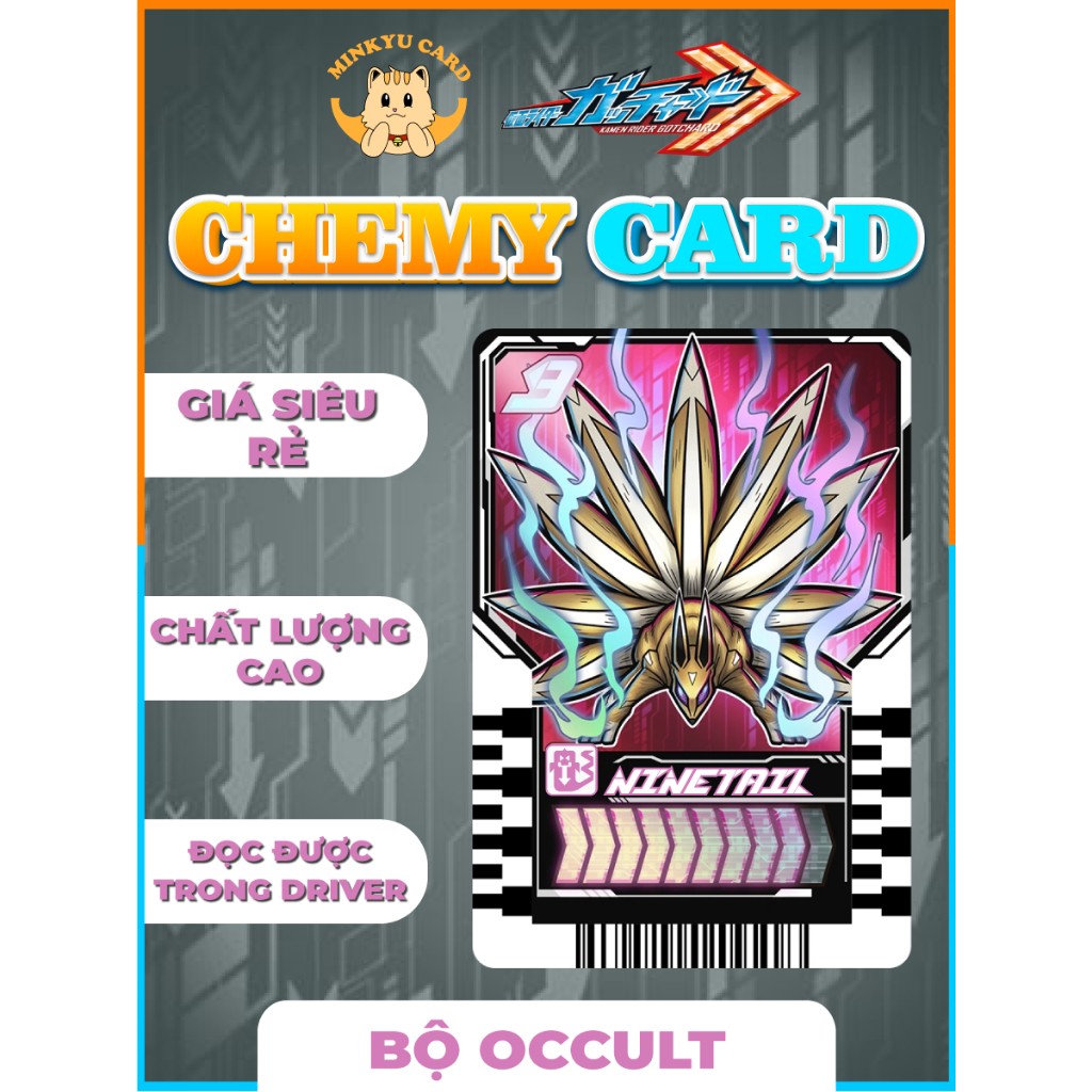 [CARD IN] [Chemy card] Thẻ bài Kamen rider gotchard bộ [OCCULT ...