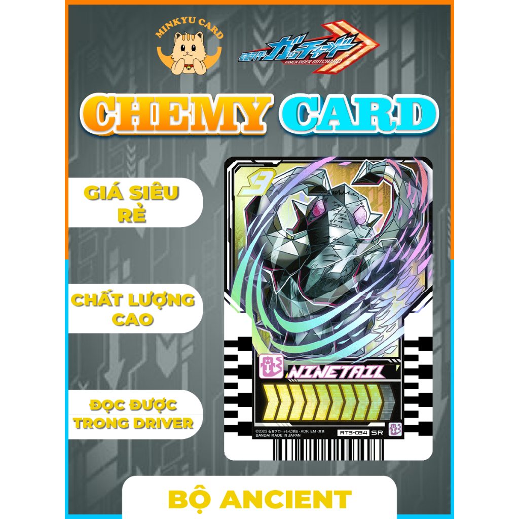 [CARD IN] [Chemy card] Thẻ bài Kamen rider gotchard bộ [ANCIENT ...