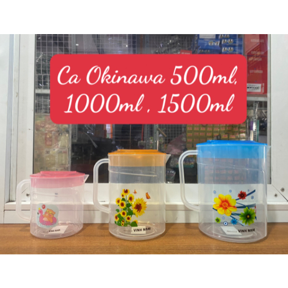 Ca nước có vạch chia, ca okinawa 500ml, 1000ml, 1500ml, 2000ml, 2500ml nhựa Vinh Nam | Shopee ...
