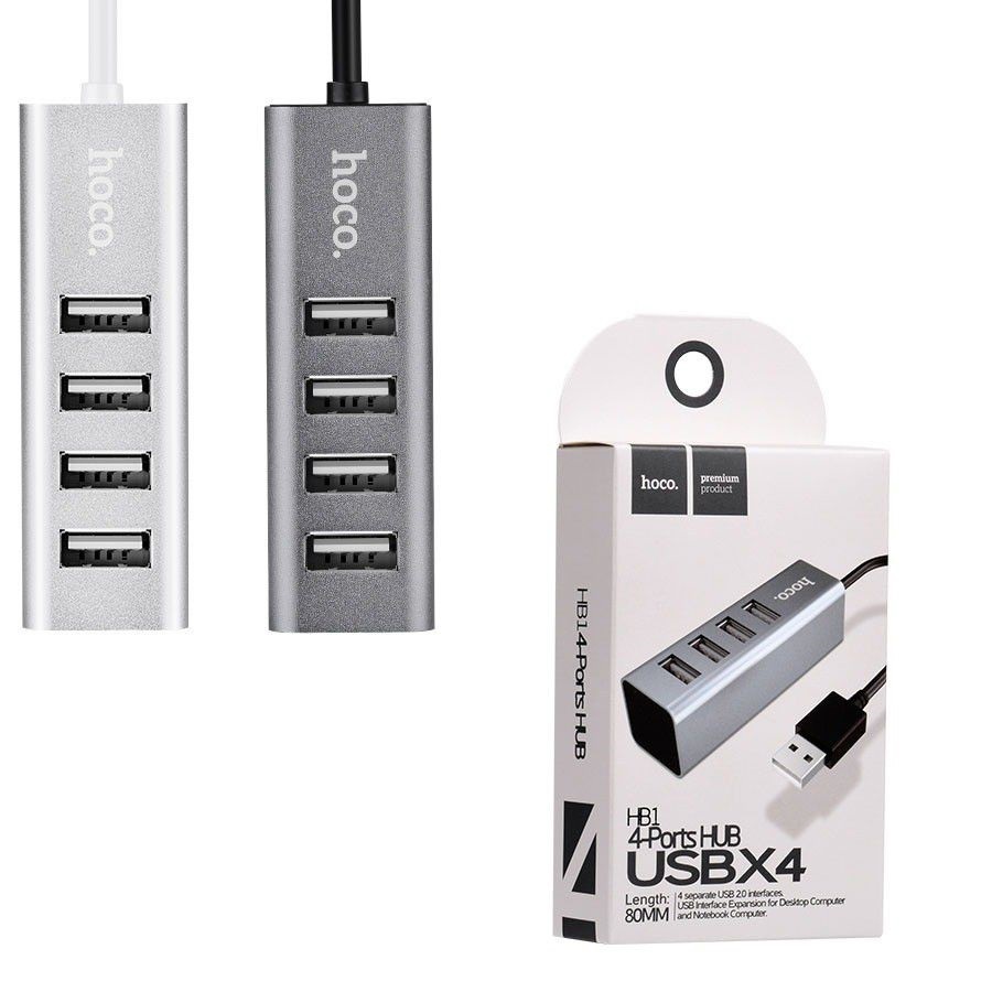 HUB 4 cổng USB Hoco HB1 chính hãng Hoco, bộ chia USB HB1 chất liệu vỏ ...