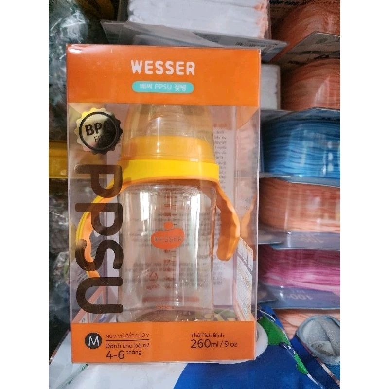 bình sữa ppsu wesser cổ rộng 180ml | Shopee Việt Nam