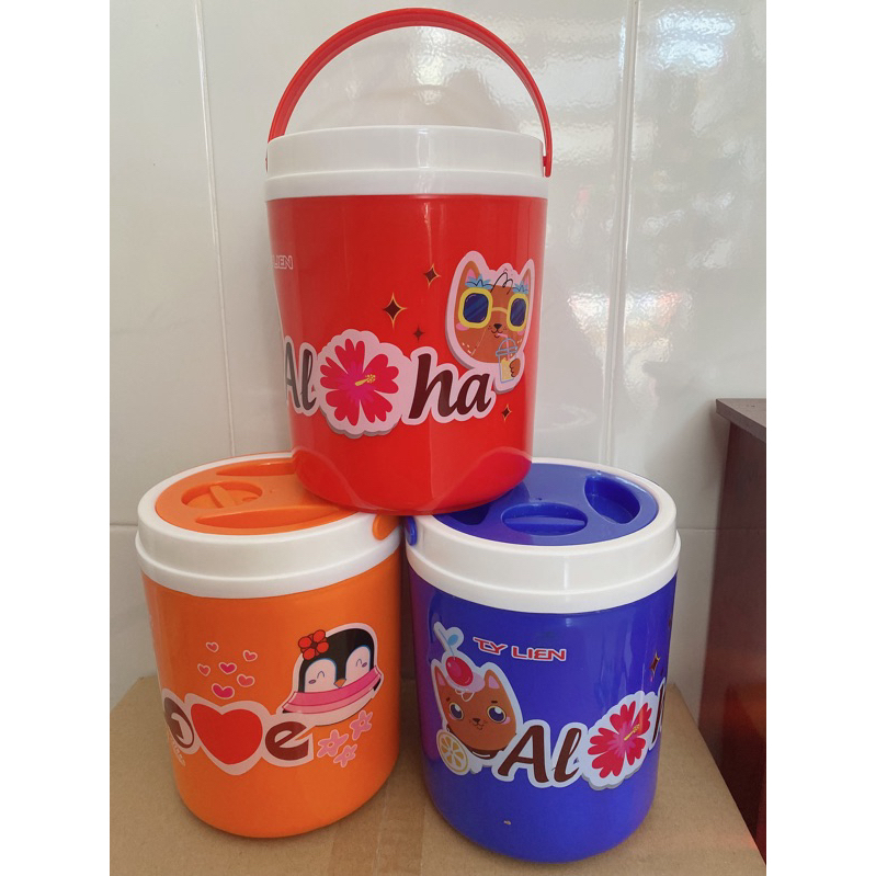 bình đá mini giữ nhiệt có quai xách mini - xô đá mini Tý Liên hot trend ...