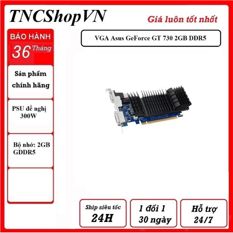 VGA Asus GeForce GT 730 2GB GDDR5 GT730-SL-2GD5-BRK | Shopee Việt Nam