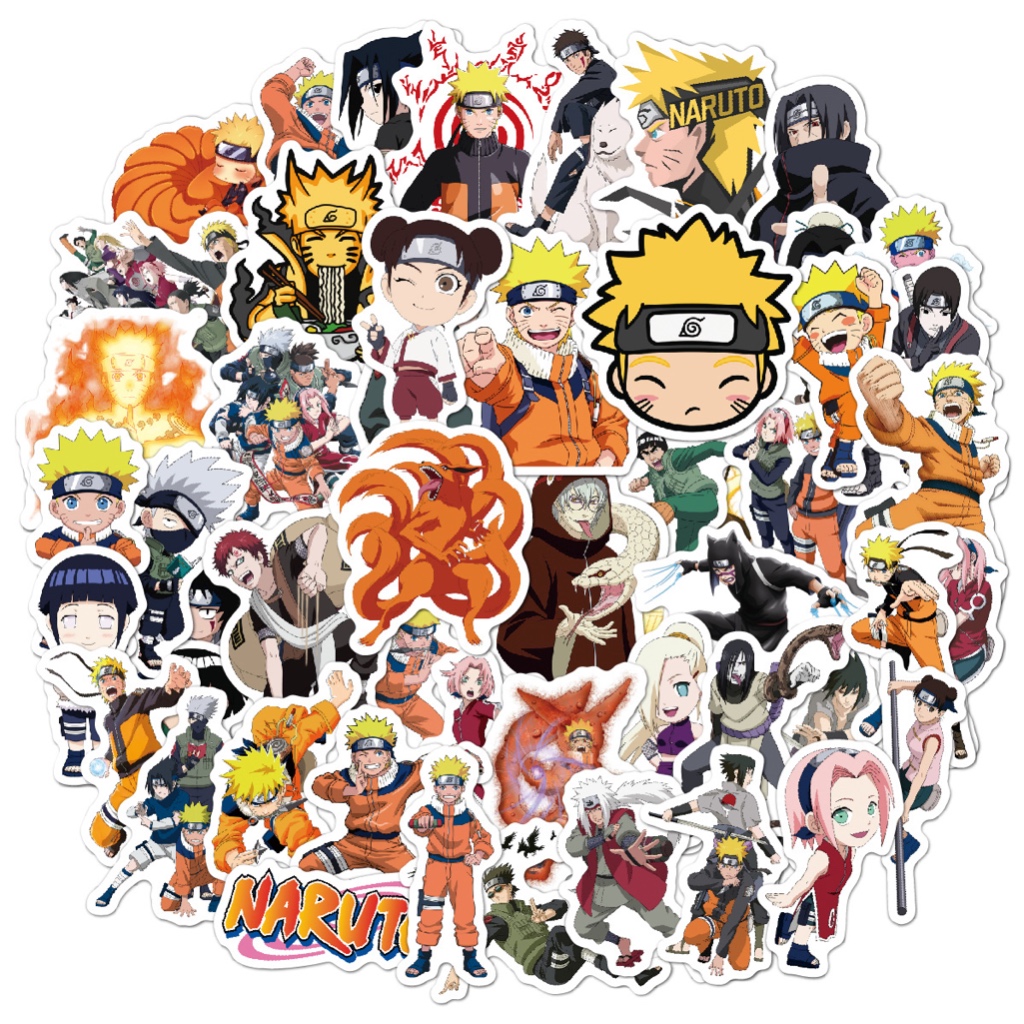 [Sticker Naruto] Set 50 Stickers Naruto/ Naruto Shippuden nhãn dán ...