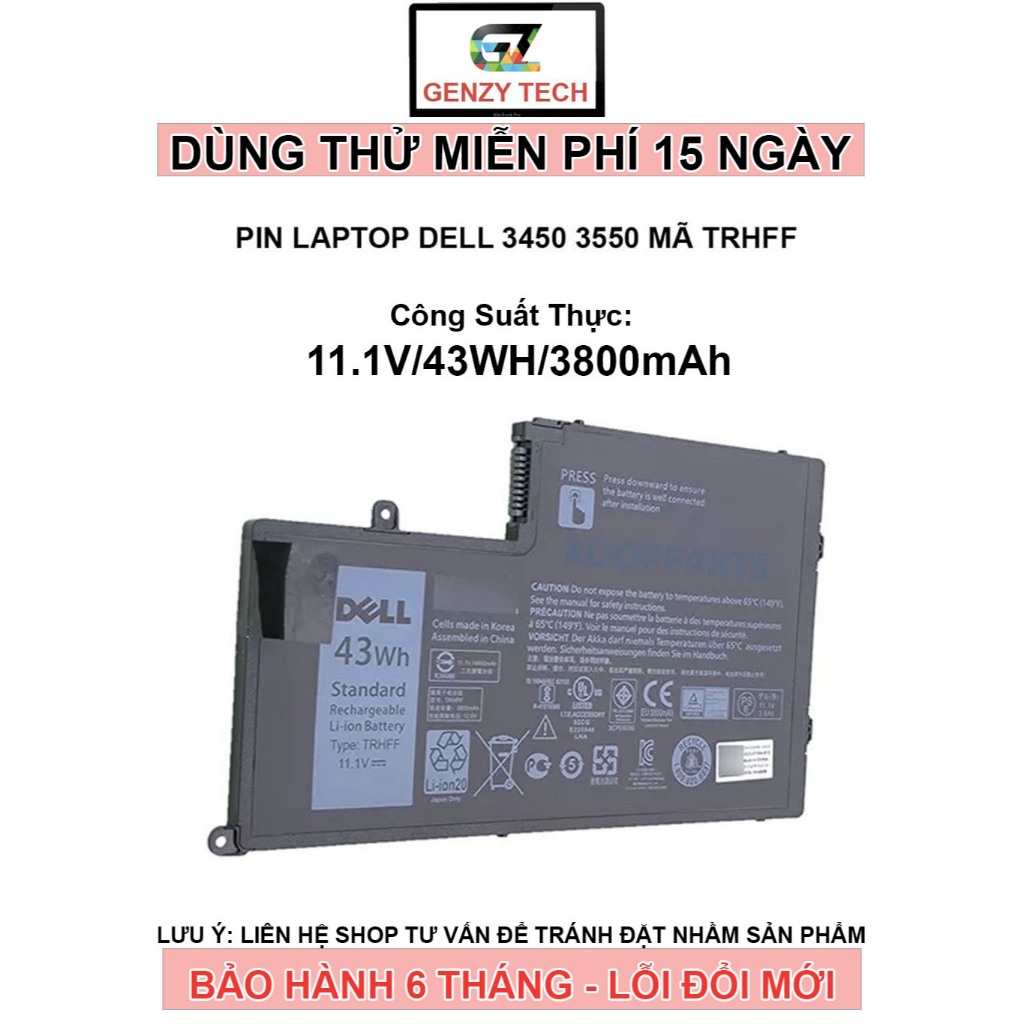 Pin Laptop Dell Inspiron 14-5442 5447 5448, 15-5542 5545 5547 5548 5557 ...