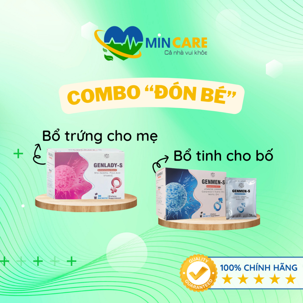 COMBO GENLADY-S + GENMEN-S | Bổ trứng & tinh trùng NHẬT BẢN | Tốt cho ...