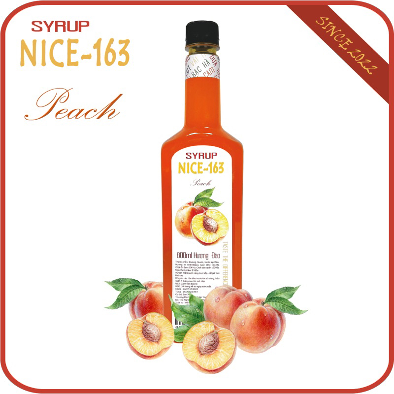 Syrup Nice-163 Vị Đào Chua Ngọt Đậm Vị - Chai 800ml | Shopee Việt Nam