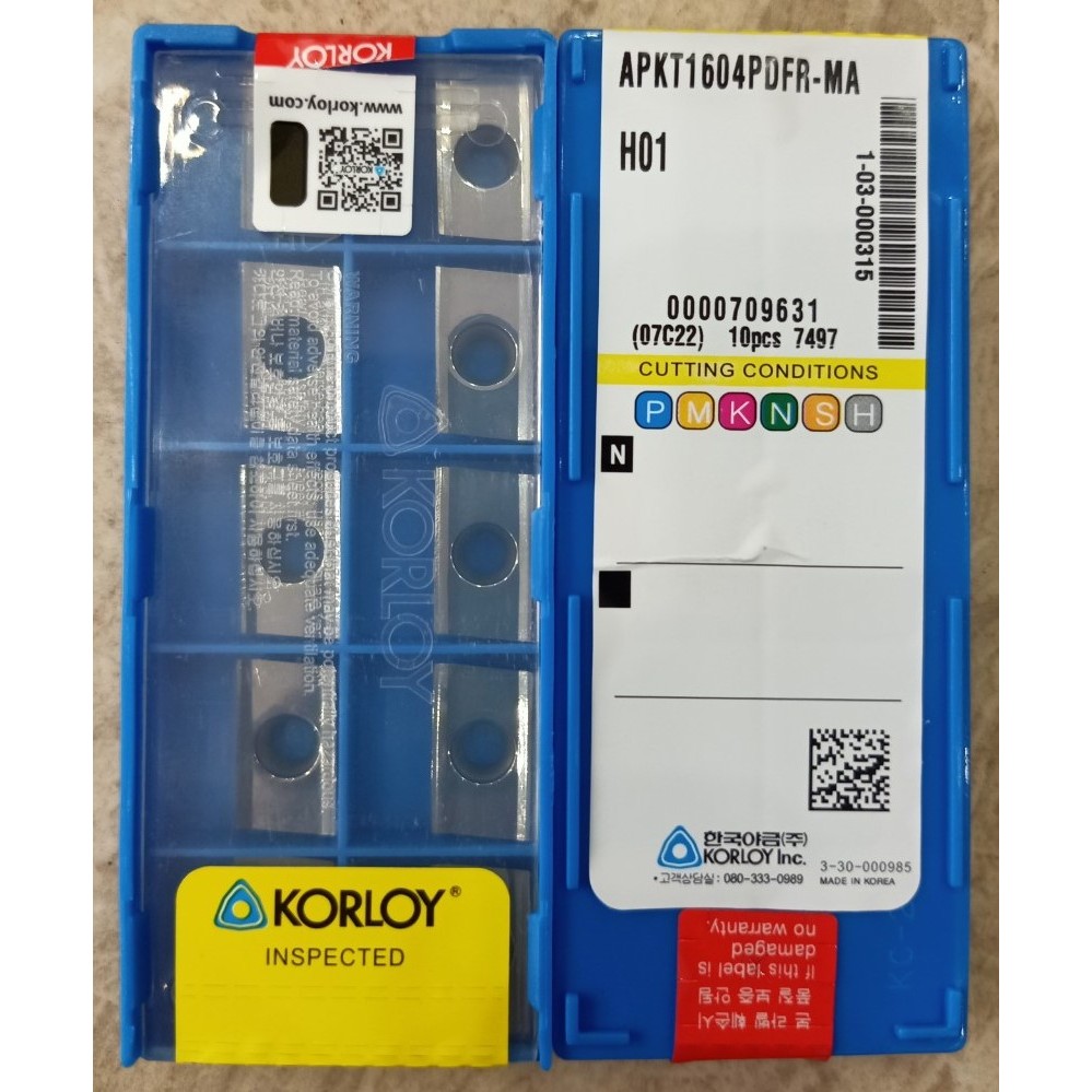 Mảnh chíp phay chuyên nhôm APKT1604, APKT1135 hãng Korloy. chuyên phay ...