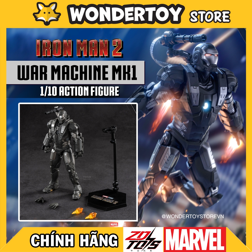 Mô Hình Chính Hãng ZD Toys Marvel War Machine MK1 Iron Man 2 1/10 ...