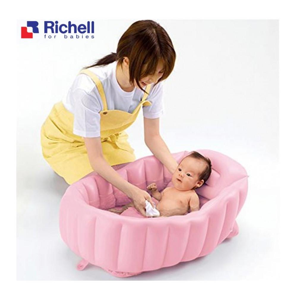 Chậu tắm phao Richell 98072 Hồng | Shopee Việt Nam