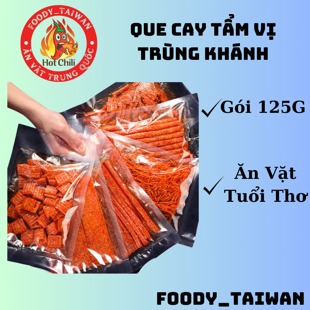Que Cay Tẩm Vị Gói To 125g - Tăm Cay Ăn Vặt Hot Tiktok - Que Cay Trùng Khánh - Que Cay Tẩm Vị ...