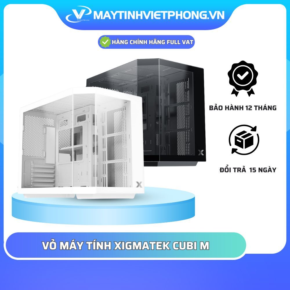 [FULL VAT] VỎ MÁY TÍNH / VỎ CASE XIGMATEK CUBI M (MATX/MID TOWER/MÀU ĐEN - TRẮNG) | Shopee Việt Nam