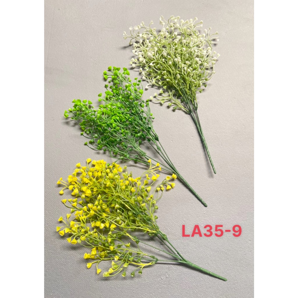 Hoa giả trang trí, hoa cải vàng, trắng, xanh, 35cm, 5 nhánh - LA35-9 | Shopee Việt Nam