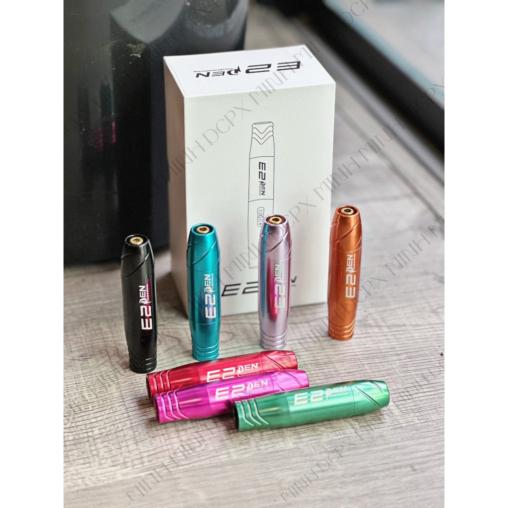 Máy Pen E2 logo trắng mini chuyên phun mày, môi, tạo hình Tattoo ...