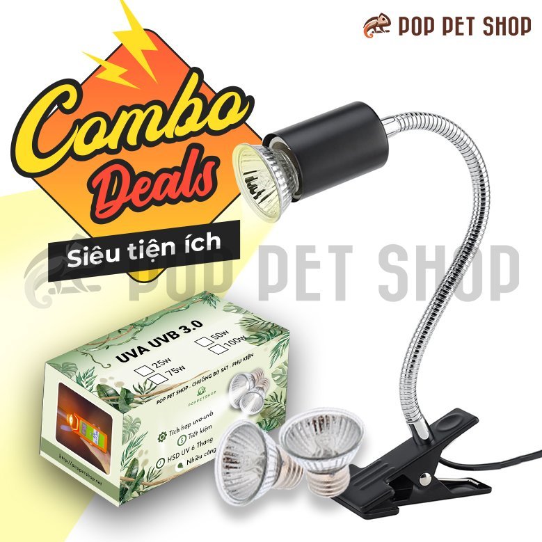 Đèn UVA UVB Đèn UV3.0 Bò Sát - Hàng chính hãng có UV - Tắc Kè/Rùa Nước/Rùa Cạn/Rồng Nam Mỹ/Rồng ...