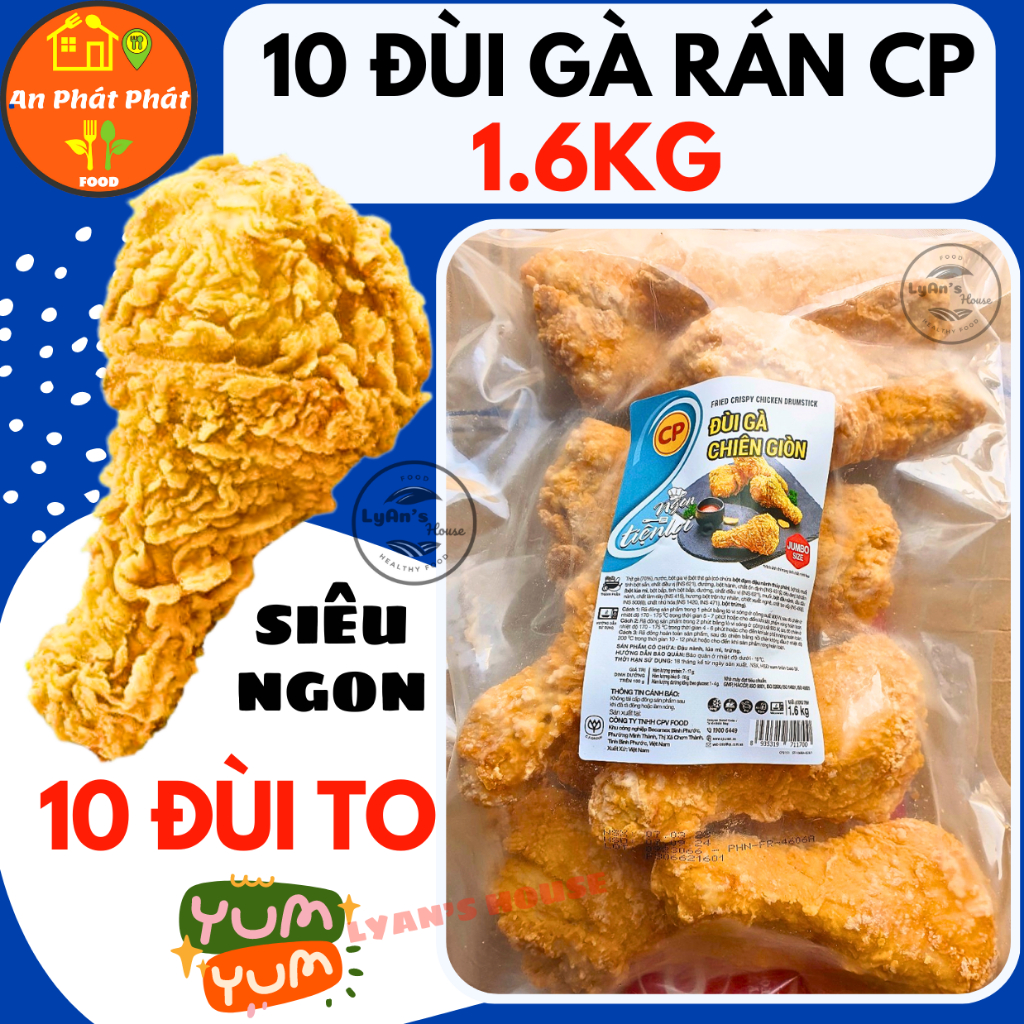 [Hỏa Tốc HCM] ĐÙI GÀ RÁN CP gói lớn, từ gà tươi tiện lợi như KFC, Gà ...