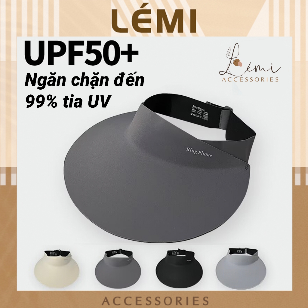 Mũ chống nắng đúc su chống tia UV hở chóp Mũ nửa đầu không đường may ...