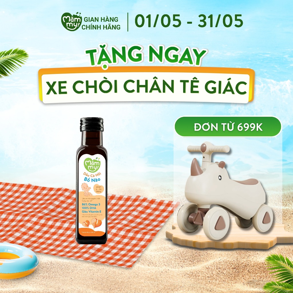 Dầu ăn dặm cá hồi bổ não Mămmy giàu DHA, Omega3 cho bé ăn dặm từ 6 ...