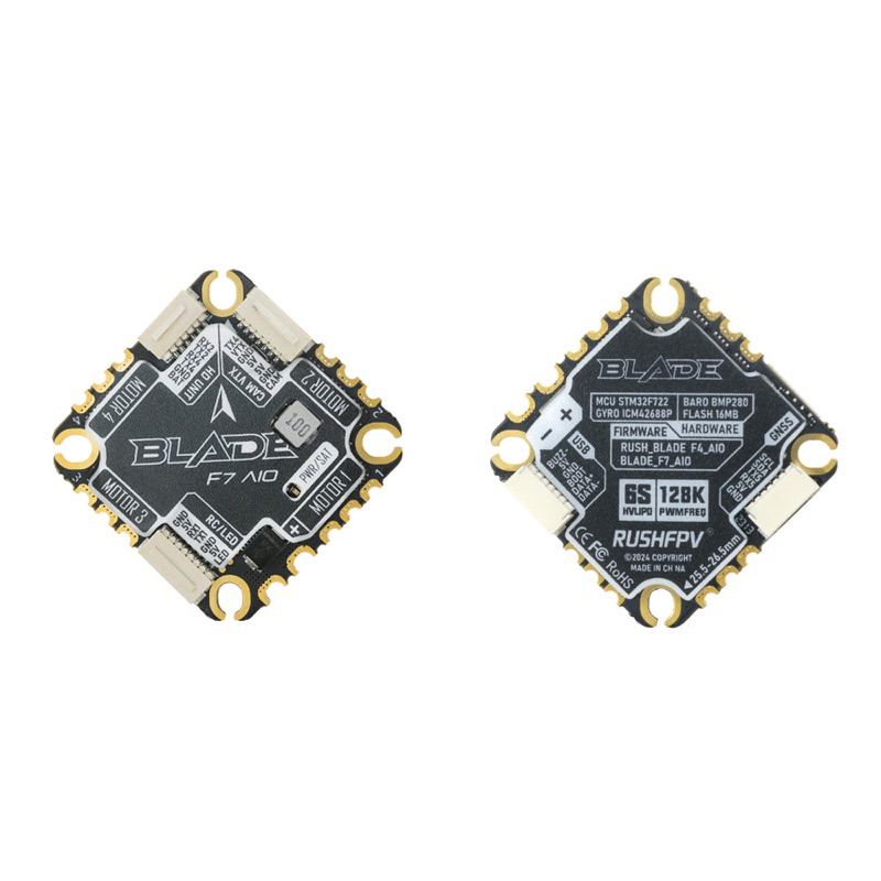 RUSHFPV BLADE F7 45A AIO F722 Flight Controller BLHELI_32 45A 4in1 ...