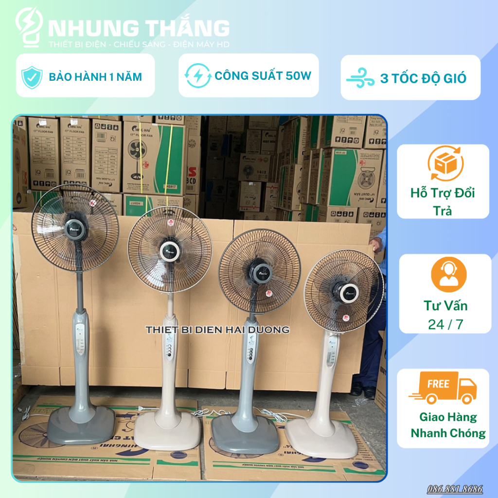 Quạt Cây,Quạt Đứng Ching Hai HS-916A - Công Suất 50W - 3 Tốc Độ Gió ...