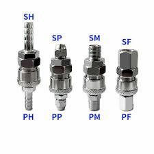Khớp nối nhanh khí nén SH/SP/SM/SF+PH/PP/PM/PF - đầu bi nối nhanh hơi - đầu nối nhanh dây hơi ...