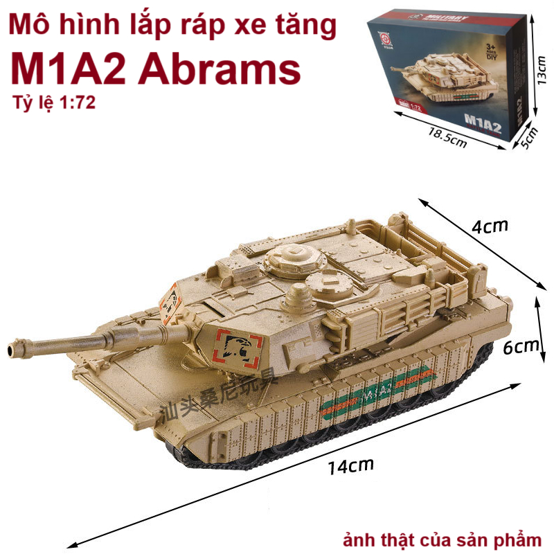 Mô hình lắp ráp MHQS tỷ lệ 1:72 Block Model M1A2 Battle Tank Leopard 2A7 Challenger 2 Merkava ...