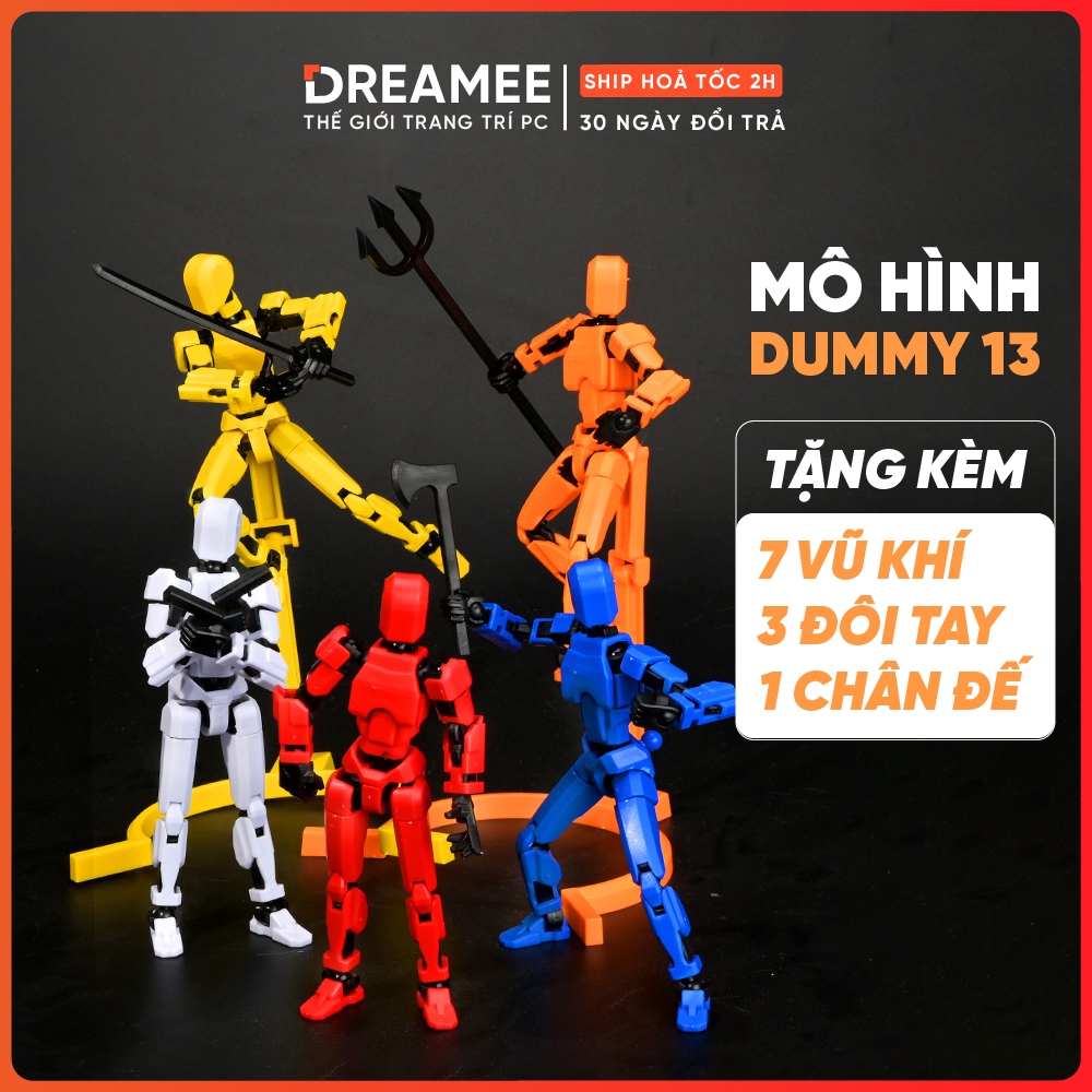 Mô hình đồ chơi robot Figure DUMMY 13, Tặng kèm 7 món vũ khí, 3 đôi tay, 1 chấn đế tạo đáng ...