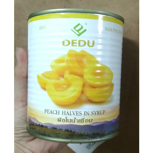Đào Ngâm Dedu hộp có nắp giật 820gr | Shopee Việt Nam