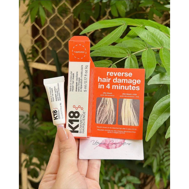 Phục hồi tóc K18 Biomimetic Hairscience Leave-In Molecular Repair Hair Mask 5ml | Shopee Việt Nam