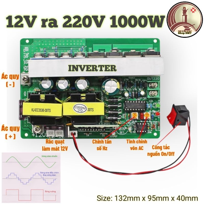 Inverter chuyển điện 12V ra 220V/50W đến 2000W | Shopee Việt Nam
