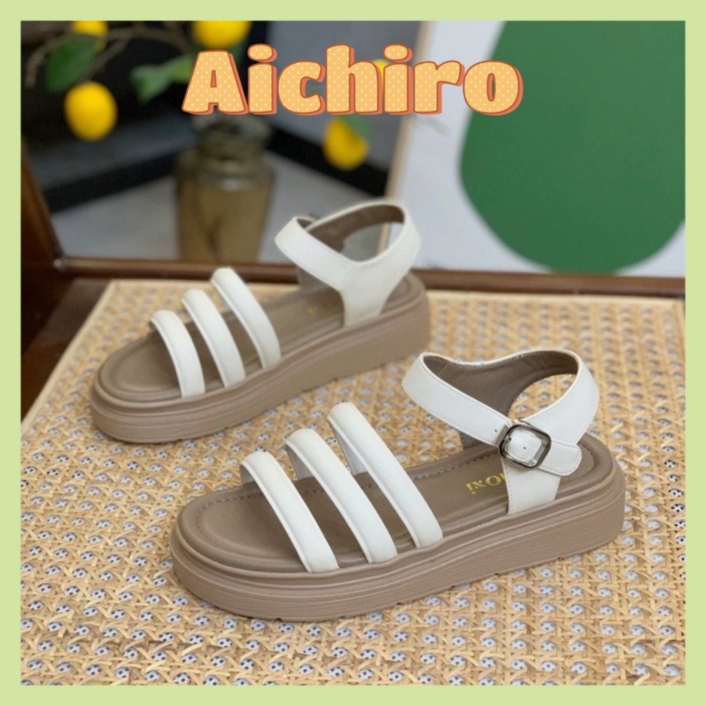 Giày sandal quai hậu đế bằng quai phồng đi học, đi chơi, đi biển cực ...