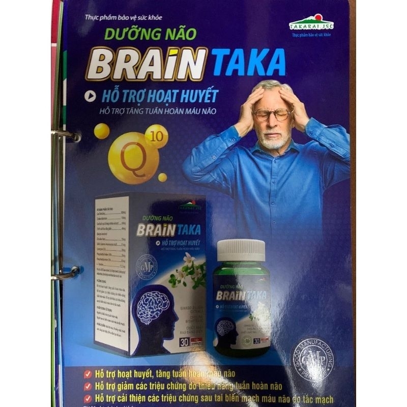 Dưỡng Não Brain Taka - Hỗ trợ tăng tuần hoàn máu não - Hết các triệu chứng như đau đầu, hoa mắt ...