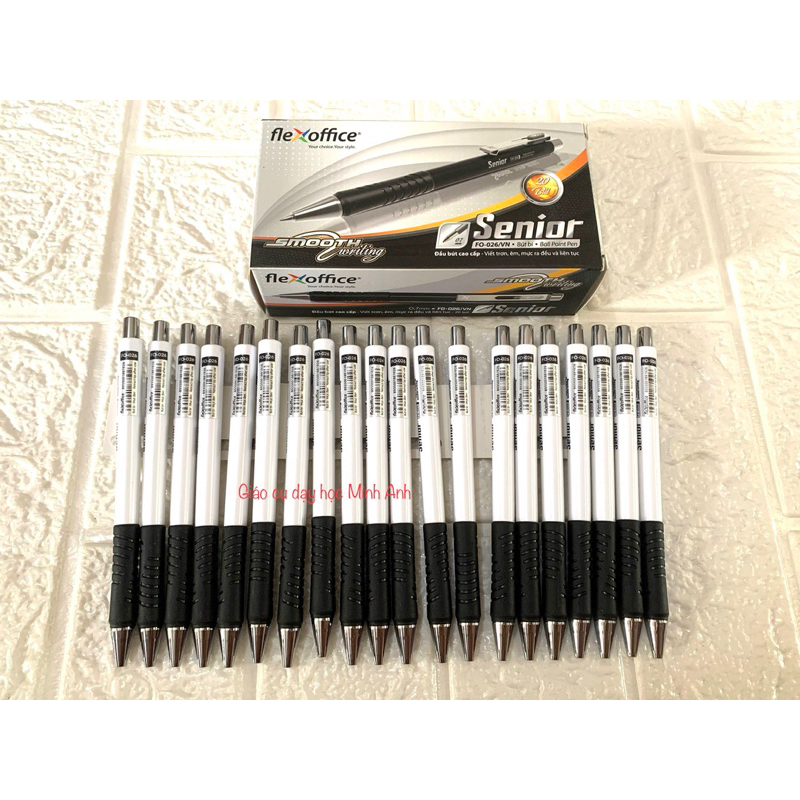 Bút bi Thiên Long Senior FO-026/VN ngòi 0.7mm mực đen có đệm tay đầu bút cao cấp, viết êm trơn ...