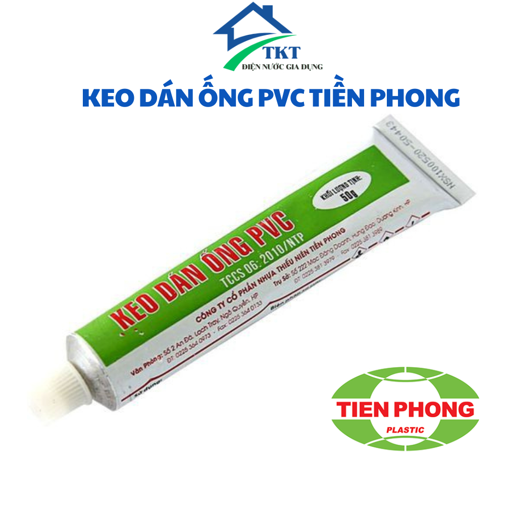 KEO DÁN ỐNG NHỰA PVC TIỀN PHONG DẠNG TUÝP 50 GRAM CHÍNH HÃNG SIÊU DÍNH ...