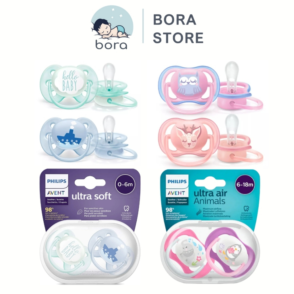 Ti giả Avent Ultra Air, Ultra Soft đầu dẹt chính hãng | Shopee Việt Nam