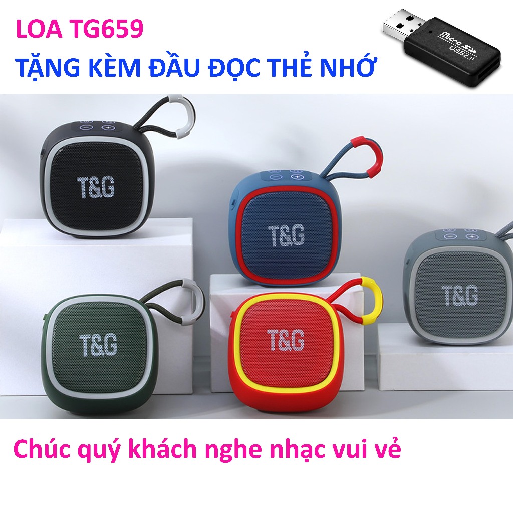 Loa Bluetooth Mini TG-659, Loa Không Dây Thiết Kế Nhỏ Gọn Sang Trọng Nghe Nhạc Hay Có Móc Treo ...